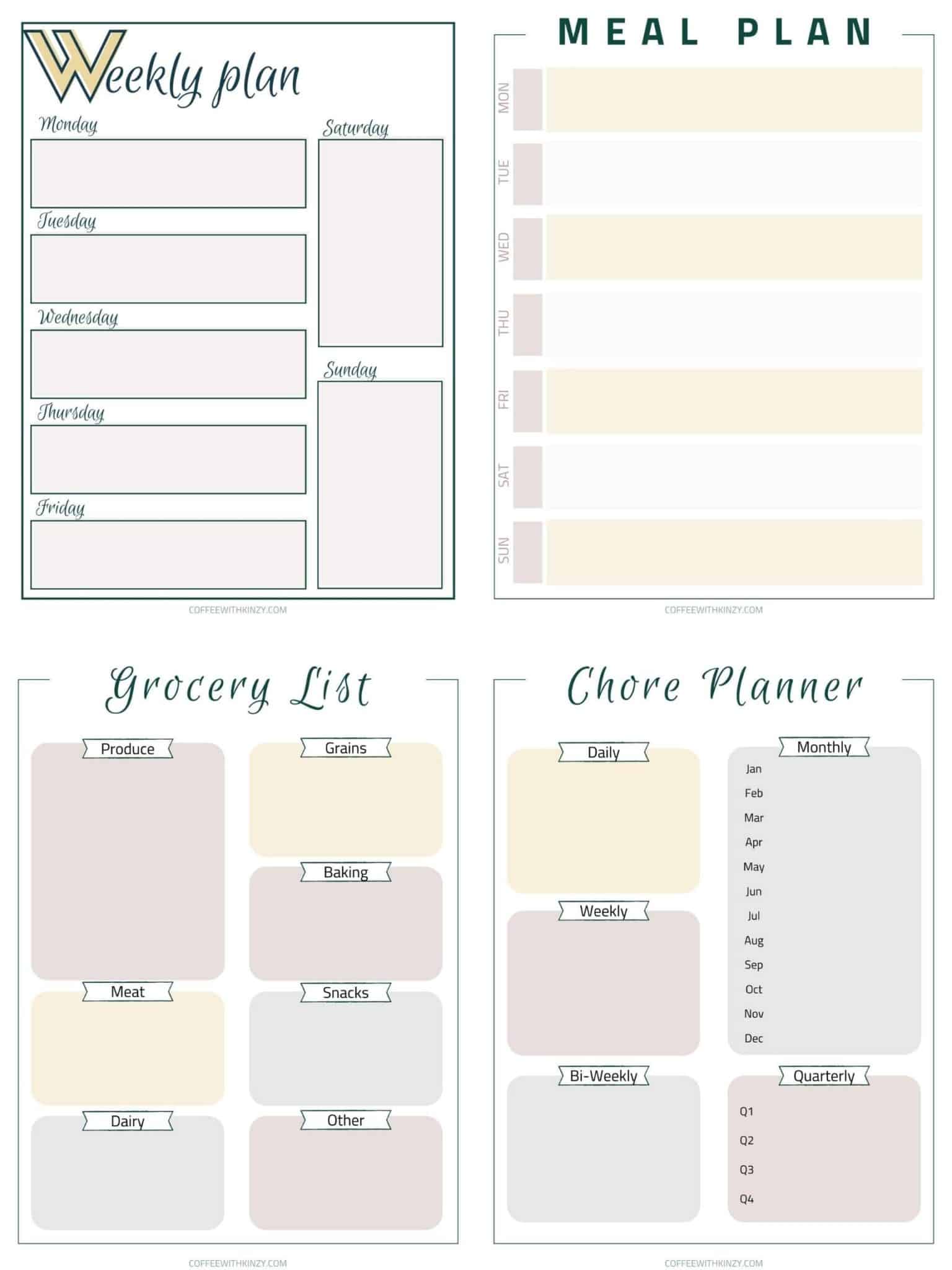 Free Planner Printables for Moms: 18+ Pages