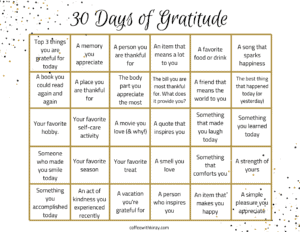 An Attitude of Gratitude: 30 Gratitude Journal Prompts (+ Free ...