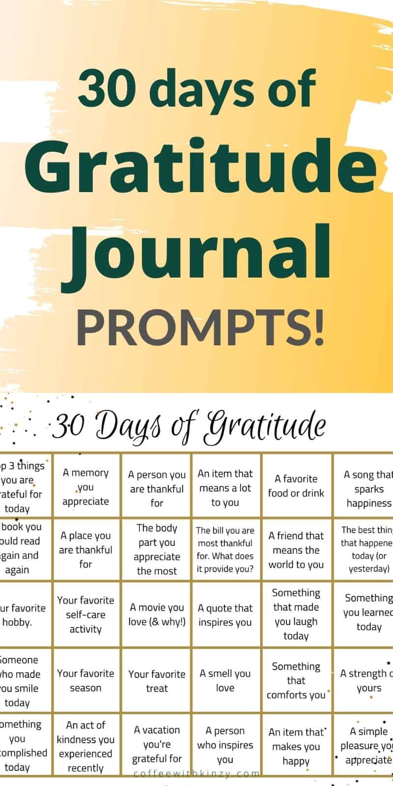 An Attitude of Gratitude: 30 Gratitude Journal Prompts (+ Free ...