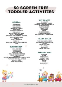 50+ Screen Free Toddler Activities To Keep Them Entertained At Home ...