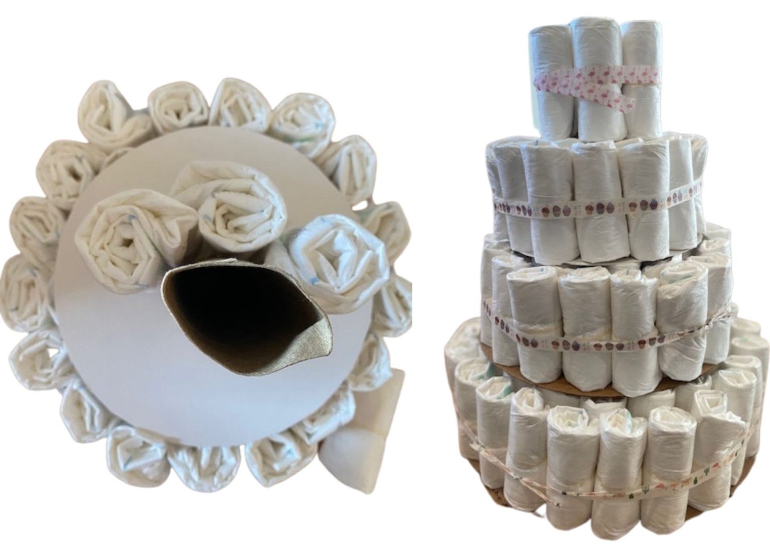 How To Make A Diaper Cake: Easy 2, 3 & 4 Tier Options! - Coffee with Kinzy