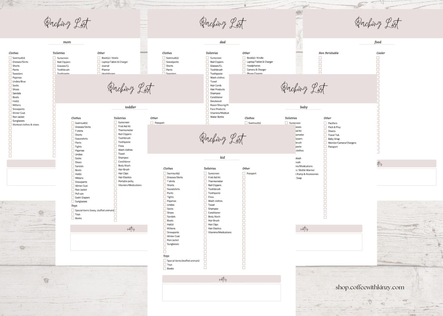 Travel Prepared: A Free Blank Family Vacation Packing List - Coffee ...