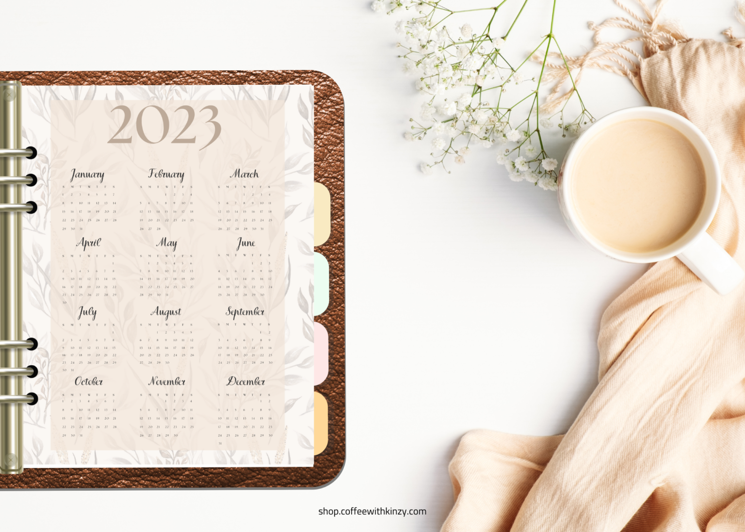 4 Superb 2023 Year At A Glance Printable Calendars (They're FREE ...